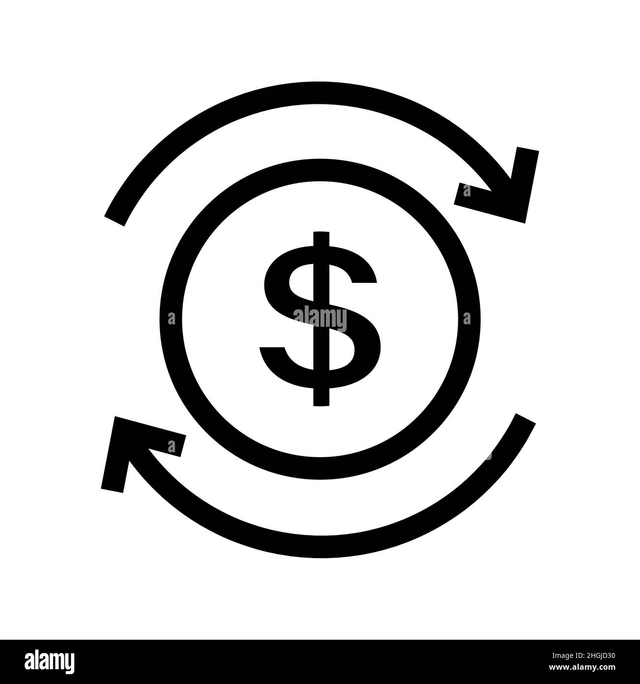 Money icon in flat style. Cashback service concept. symbol isolated on ...