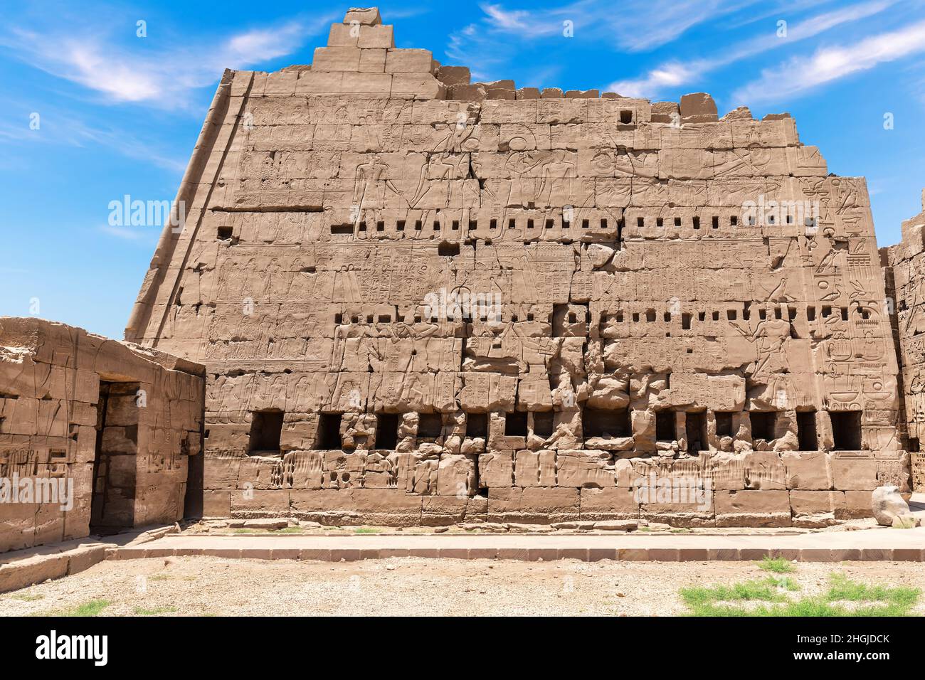 Karnak Temple, eighth pylon view, Luxor, Egypt Stock Photo - Alamy