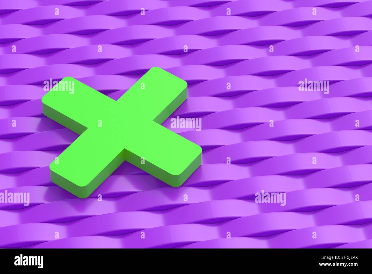 Simple shape of cross. Geometrical figure. Abstract background. Copy ...