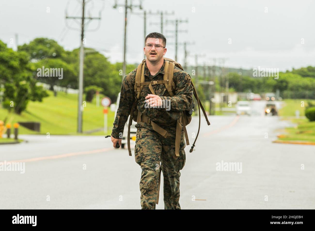 U.S. Marine Corps Lance Cpl. Logan Lycka, a combat engineer with 9th ...