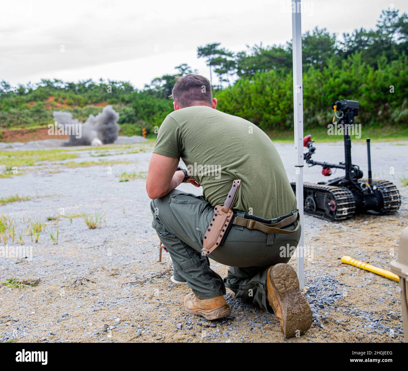 U.S. Marine Corps Sgt. Timothy Allen, an explosive ordnance disposal ...