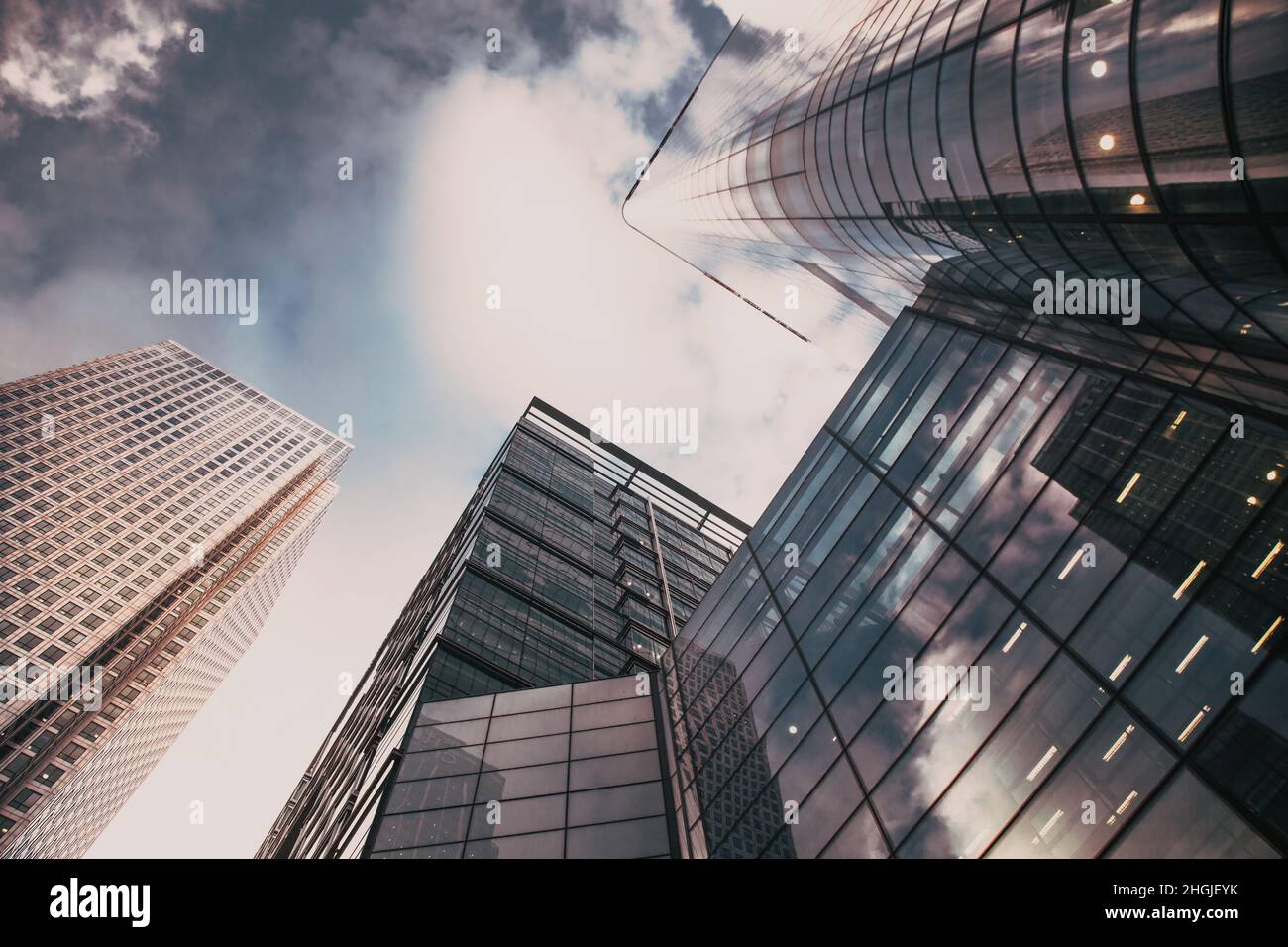 glass façade of tall skyscraper business buildings Stock Photo - Alamy