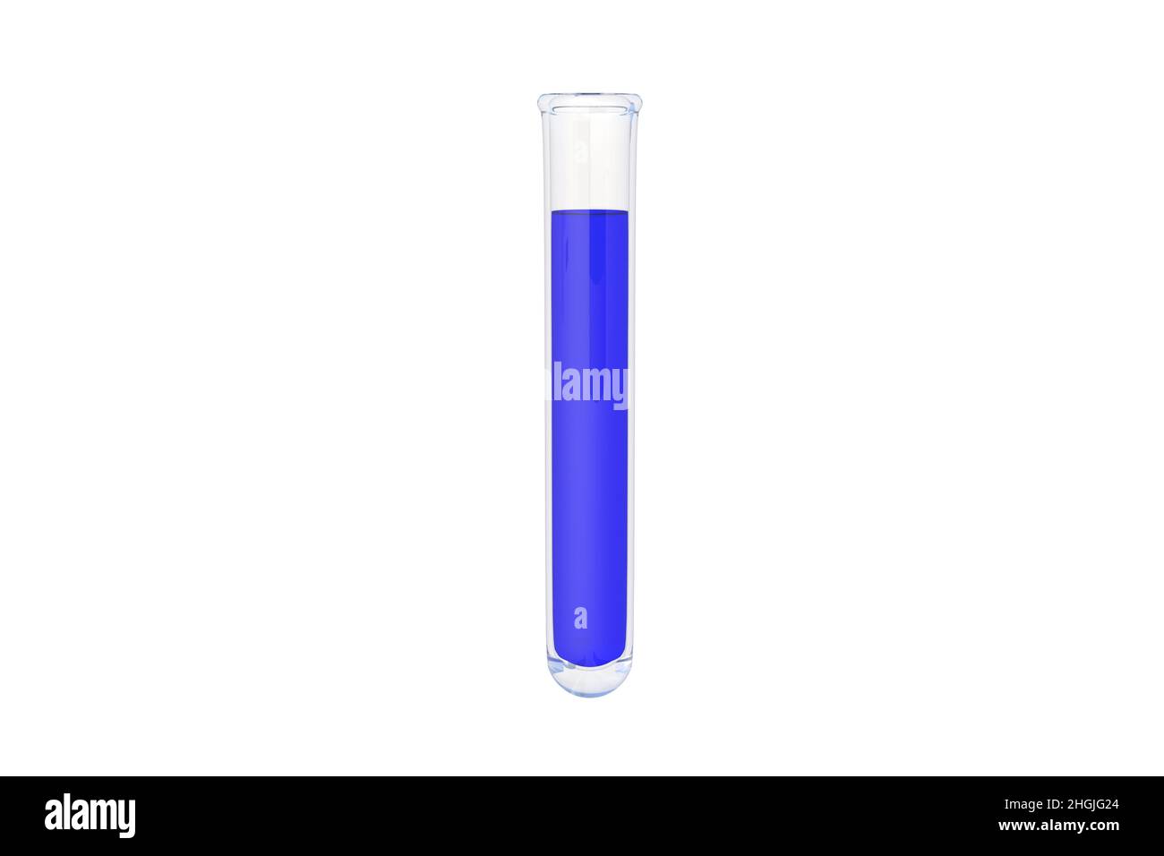 Test tube with liquid isolated on white background. 3d render Stock ...