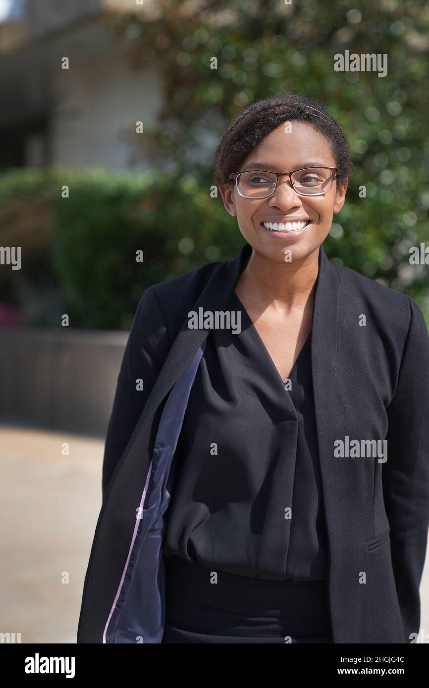 Aura Teasley, U.S. Air Force Premier College Intern, stands at U.S ...