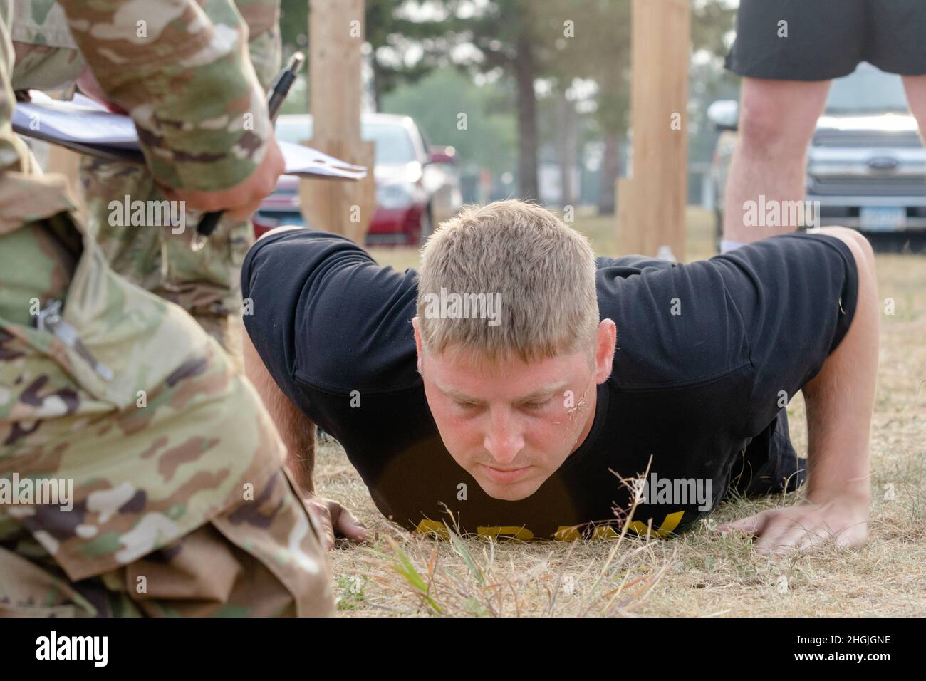 Soldiers with the 1-125 Field Artillery, perform the hand release ...