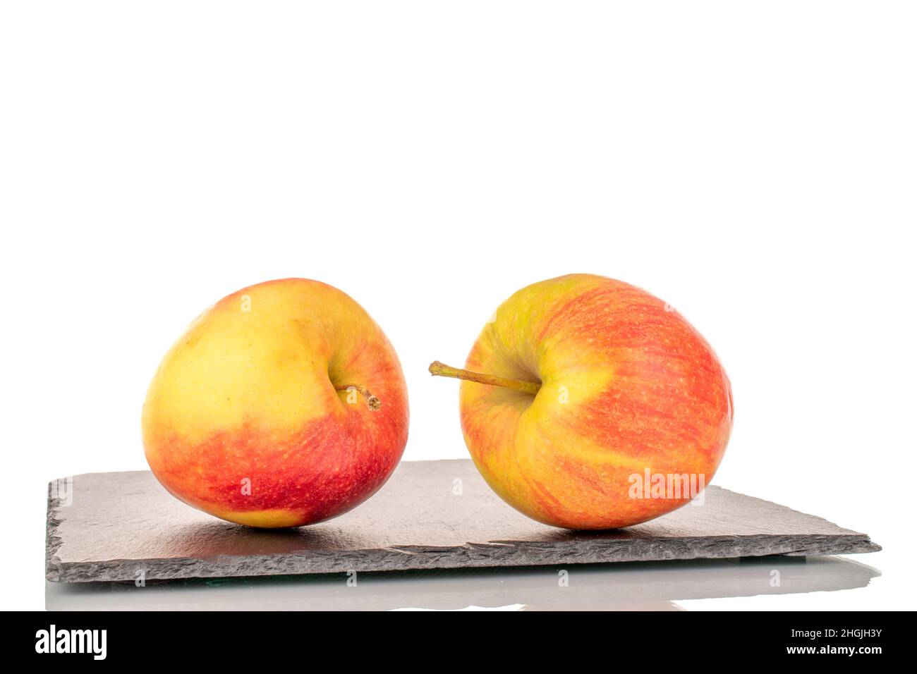 Red apple on a white background top view Cut Out Stock Images ...