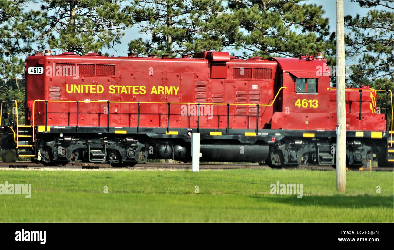 A U.S. Army locomotive used as part of rail operations is shown Aug. 20 ...