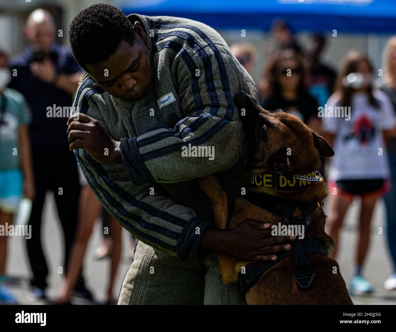 U.S. Marine Corps Cpl. Joshua Conley, a military working dog handler ...