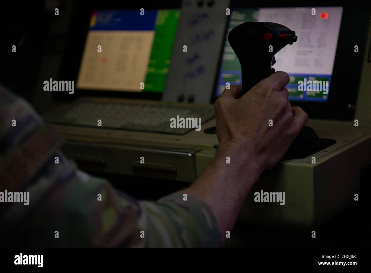 A MQ-9 Reaper pilot assigned to the 46th Expeditionary Attack Squadron ...