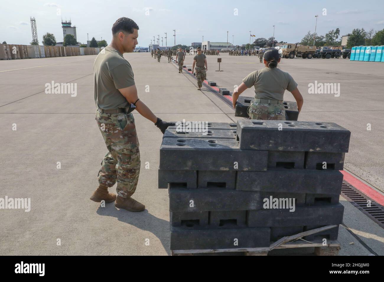 U.S. Army Soldiers assigned to 21st Special Troops Battalion, 21st ...