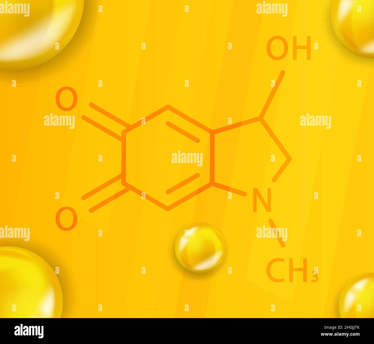 Adrenochrome chemical formula. Adrenochrome 3D Realistic chemical ...