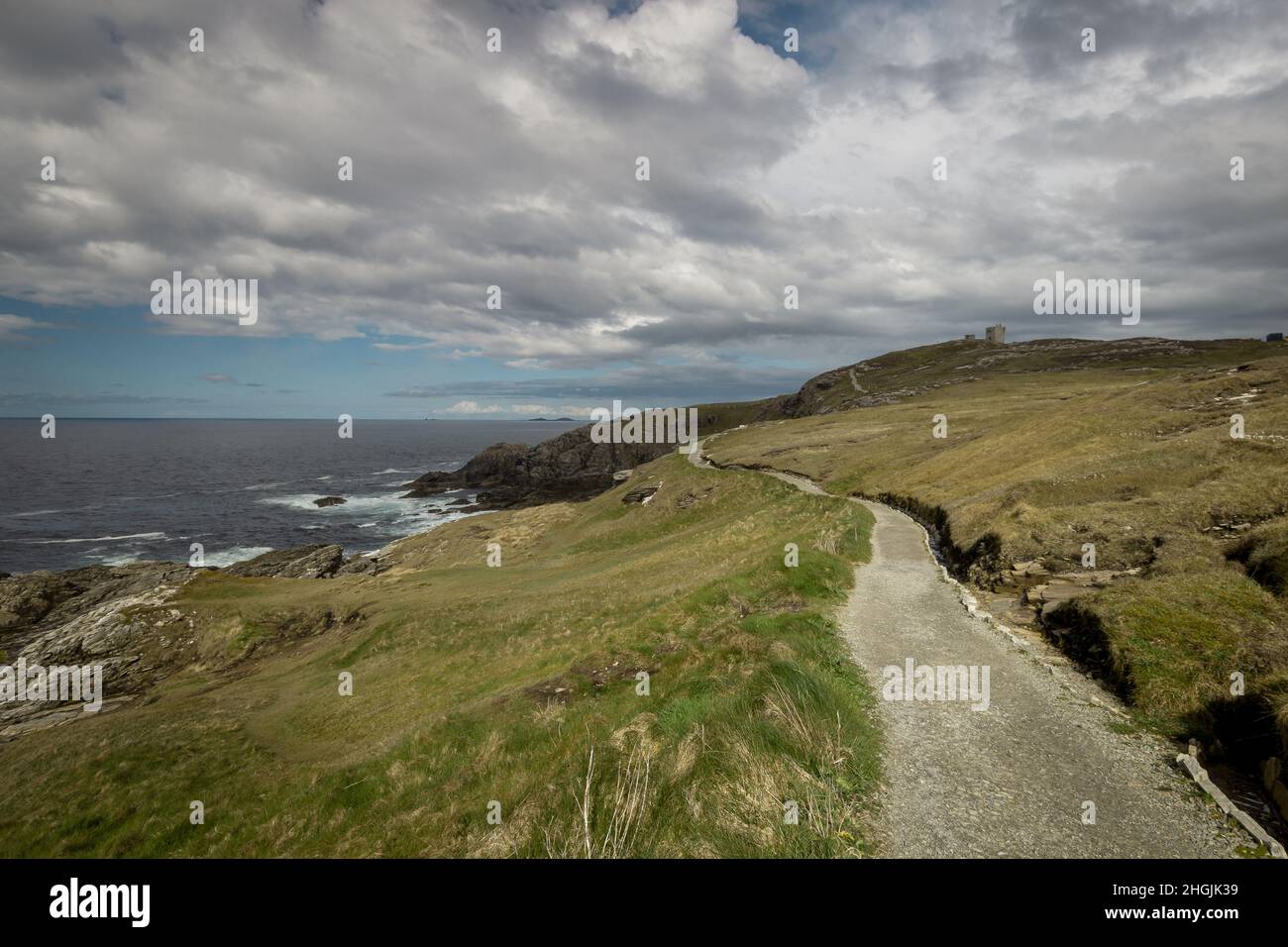 Malin Head path landscape. Donegal. Ireland Stock Photo - Alamy