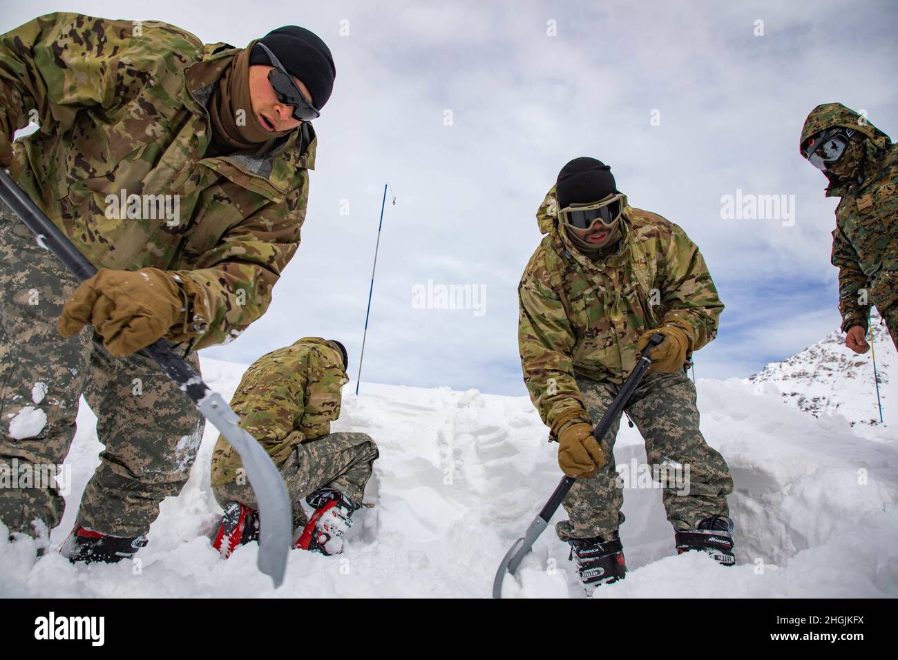 U.S. Army soldiers assigned to Bravo Company, 2nd Battalion, 87th Infantry Regiment, 2nd Brigade ...