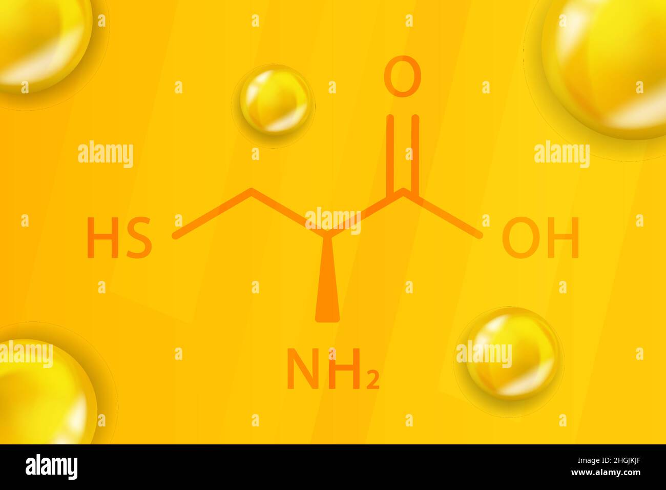 Cysteine chemical formula. Cysteine 3D Realistic chemical molecular ...
