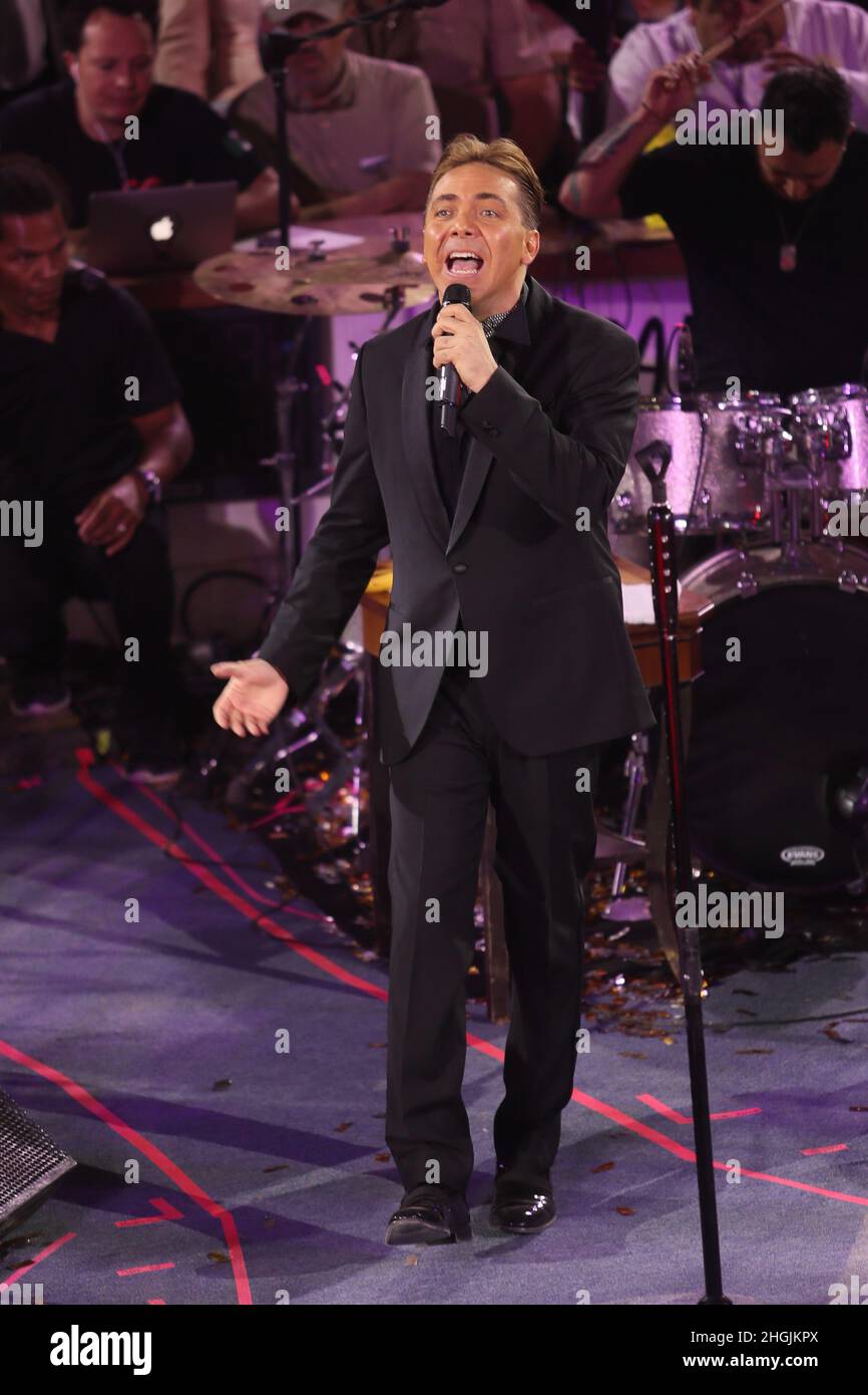 Cristian Castro, Mexican singer at the palenque Expogan 2017 in ...
