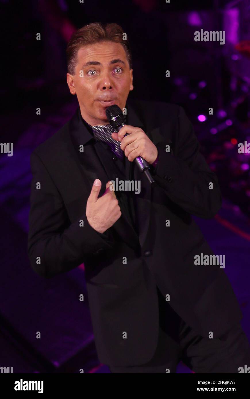 Cristian Castro, Mexican singer at the palenque Expogan 2017 in ...