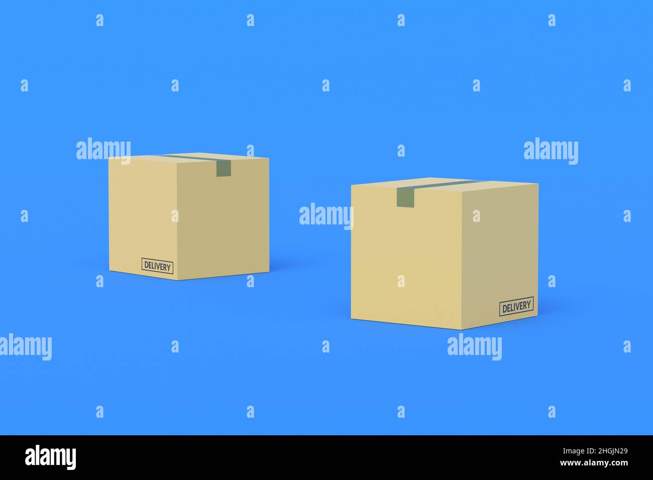 Cardboard boxes. Freight transportation and logistic. Import, export of ...