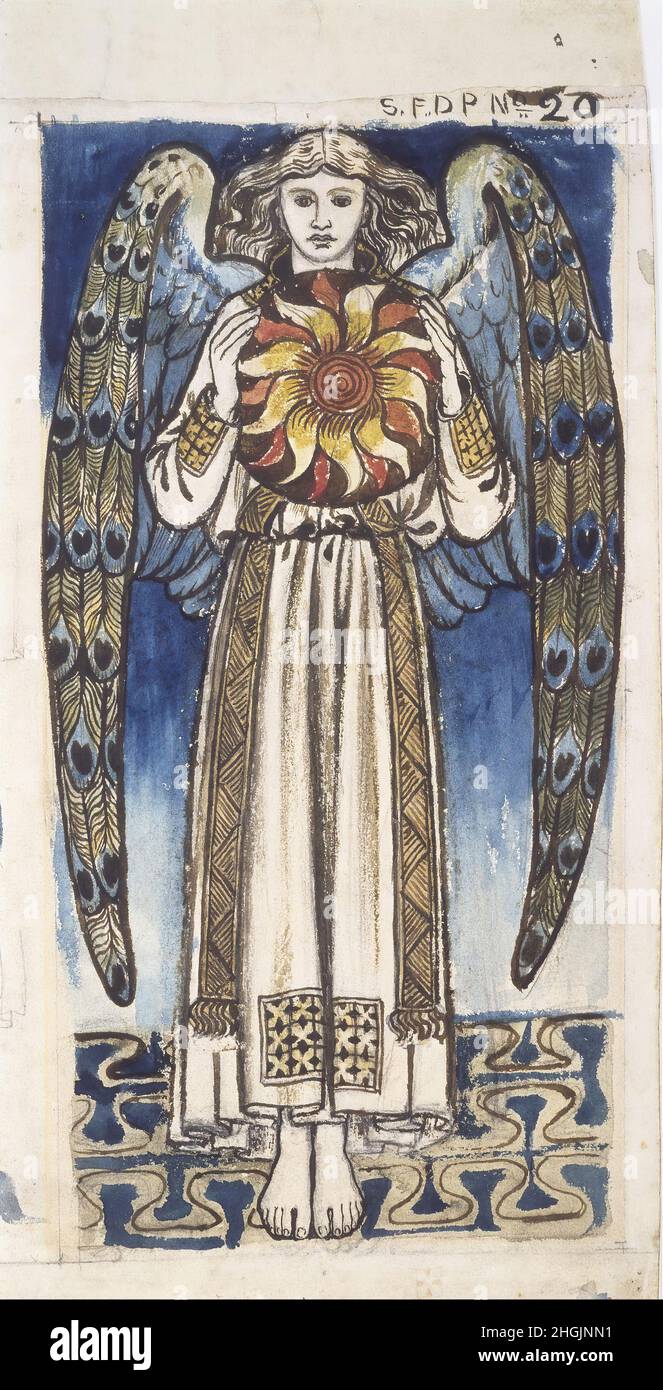 William Morris - Day- Angel Holding a Sun Stock Photo - Alamy