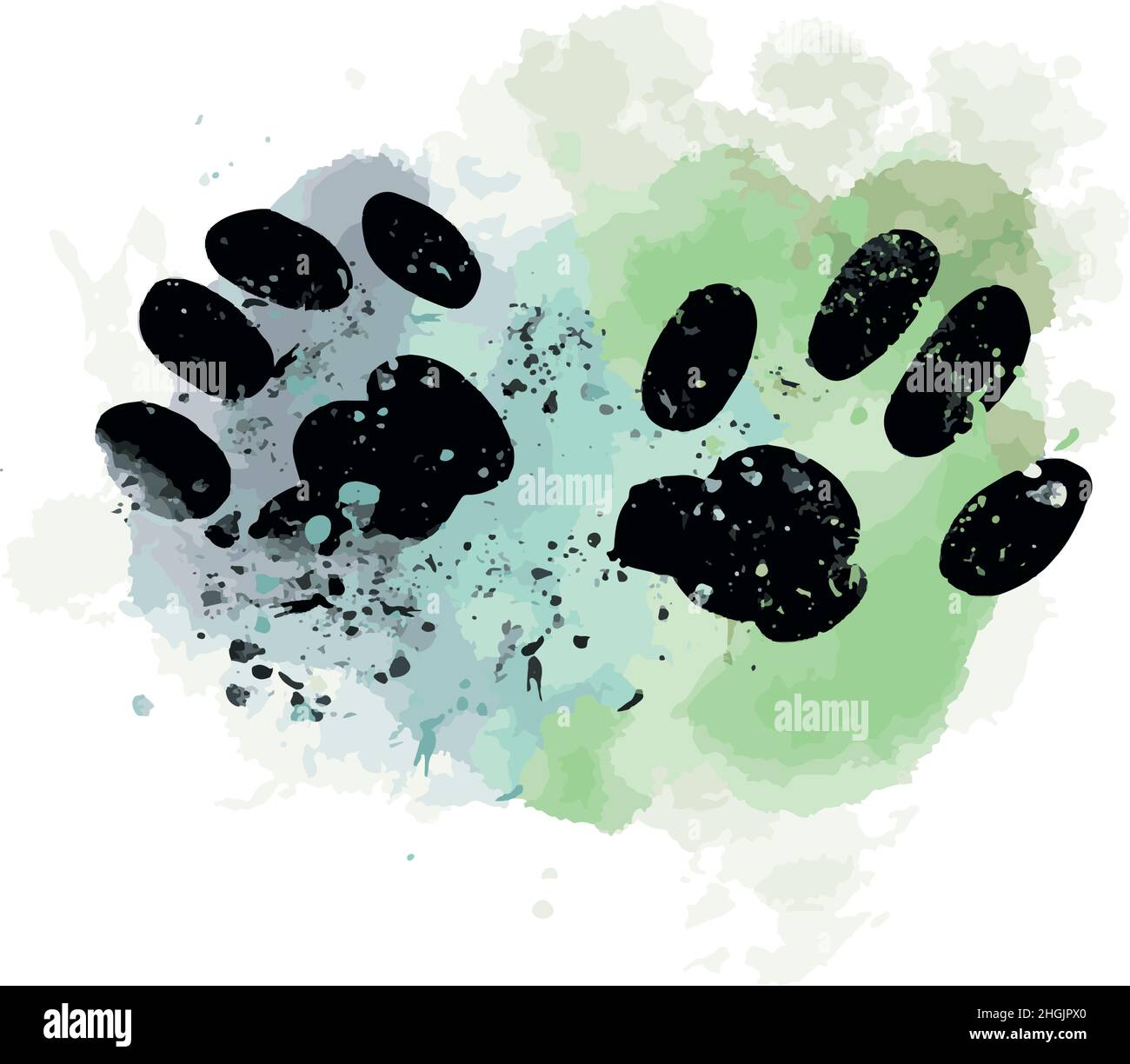 Paw print image Stock Vector Images - Alamy