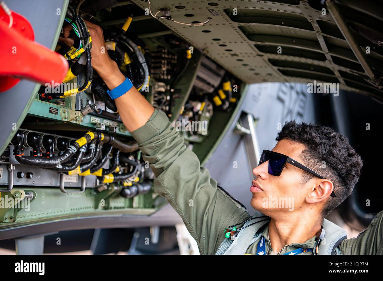 U.S. Air Force 1st Lt. Kyle Gager, 492d Fighter Squadron weapons ...