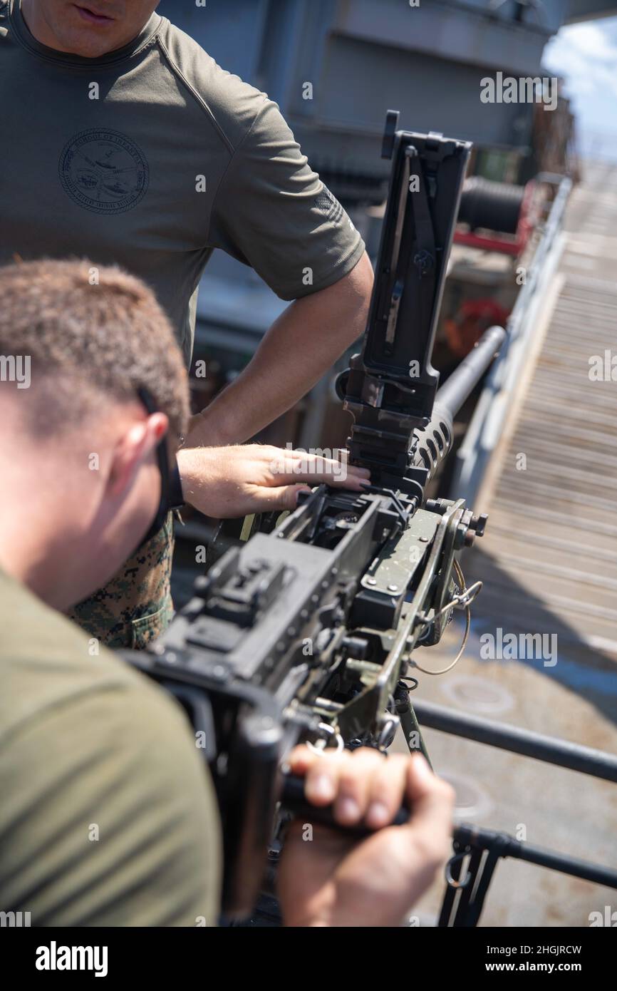 U.S. Marine Corps Sgt. Kenneth DeAngeles, a boat captain with the All ...