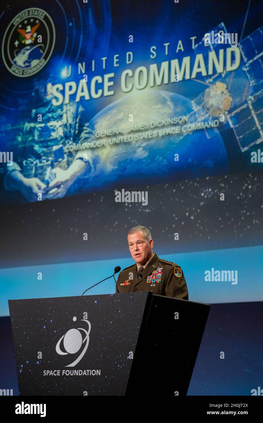 U.S. Army Gen. James Dickinson, commander of U.S. Space Command, speaks ...