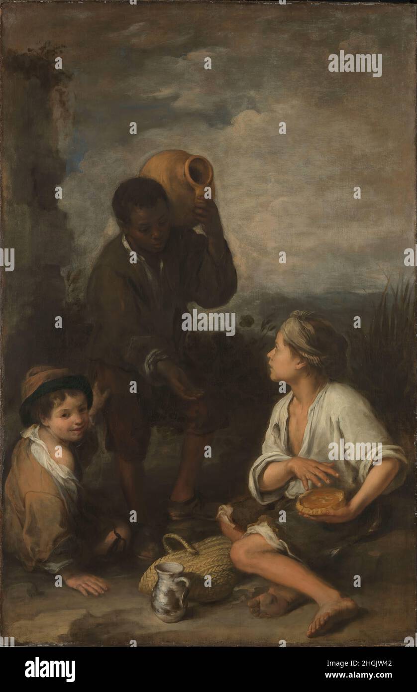 Murillo, Bartolomé Estéban - Three Boys Stock Photo - Alamy
