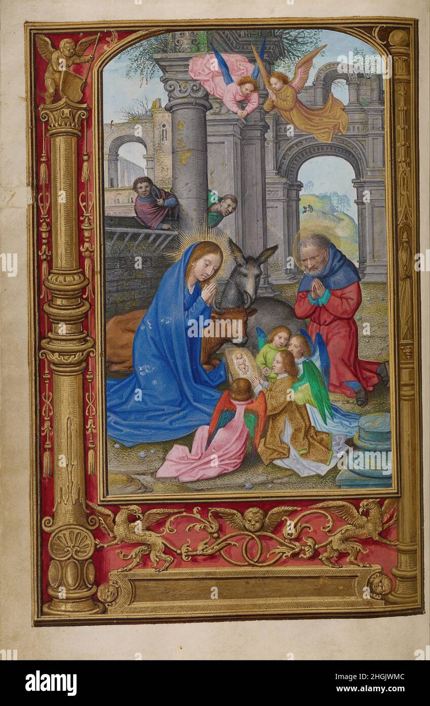 Simon Bening (Flemish - The Nativity Stock Photo - Alamy