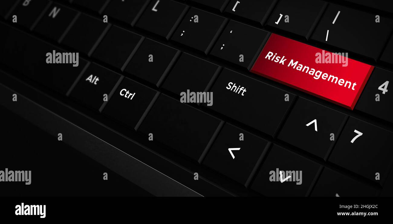 Risk Management Button on 3D Rendered Keyboard Background. Risk ...