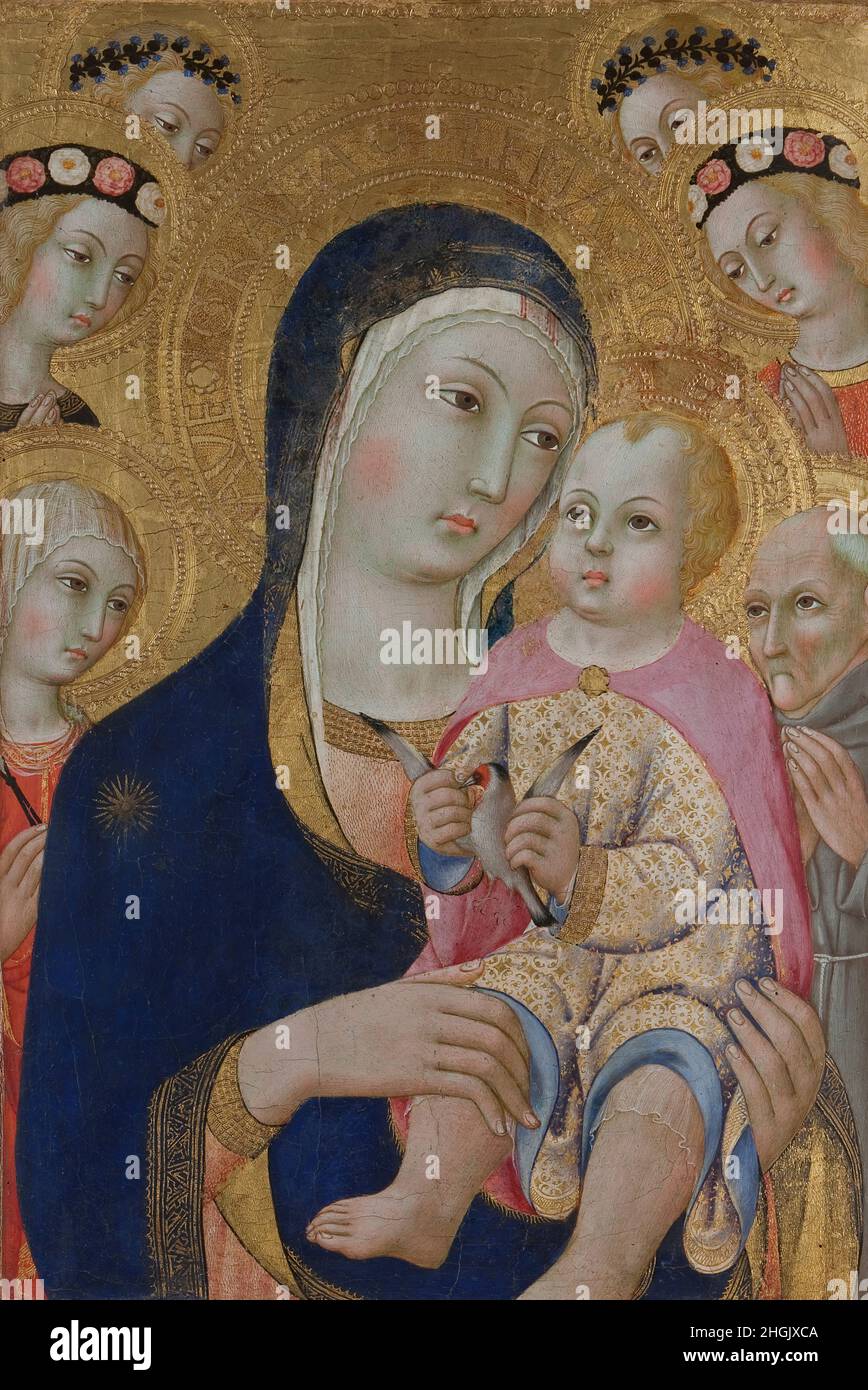 Sano di Pietro - Madonna with Child, Saints Apollonia and Bernardino and four angels Stock Photo ...