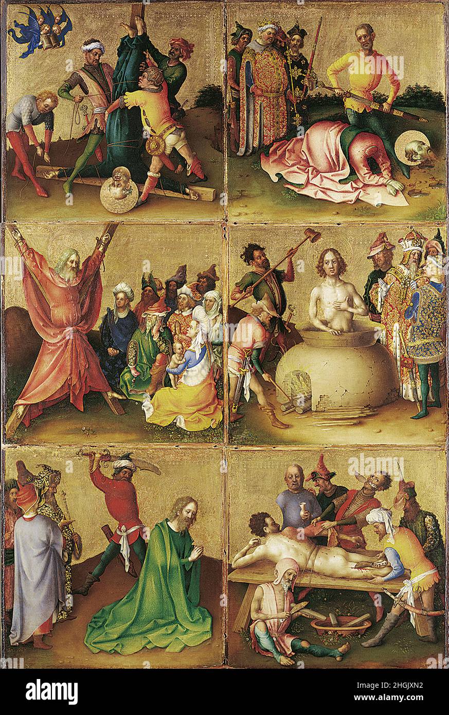 Stefan Lochner - Martyrdom of the Apostles Stock Photo - Alamy
