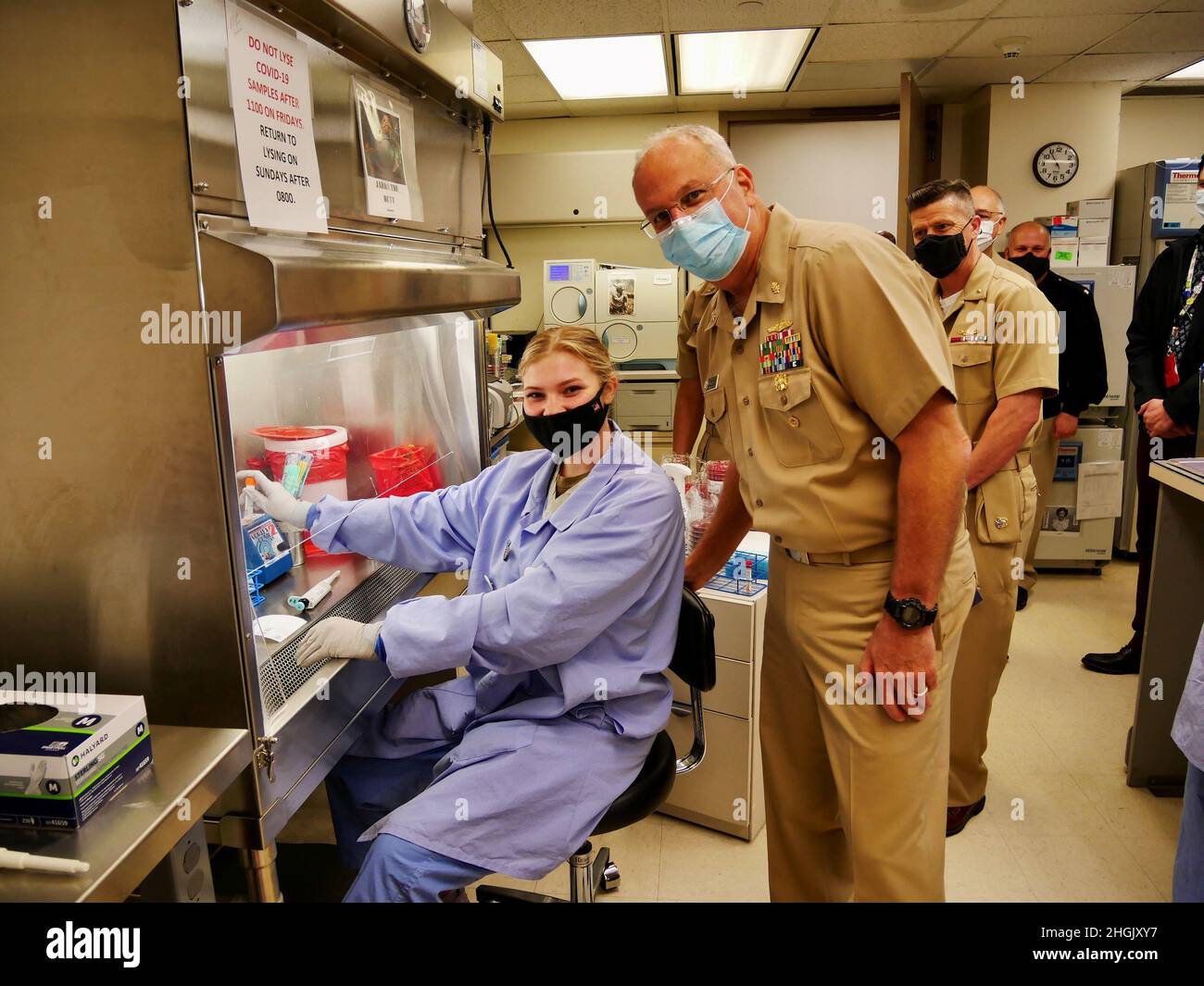 US Navy Surgeon General RADM Bruce Gillingham meets with Sailors aboard ...