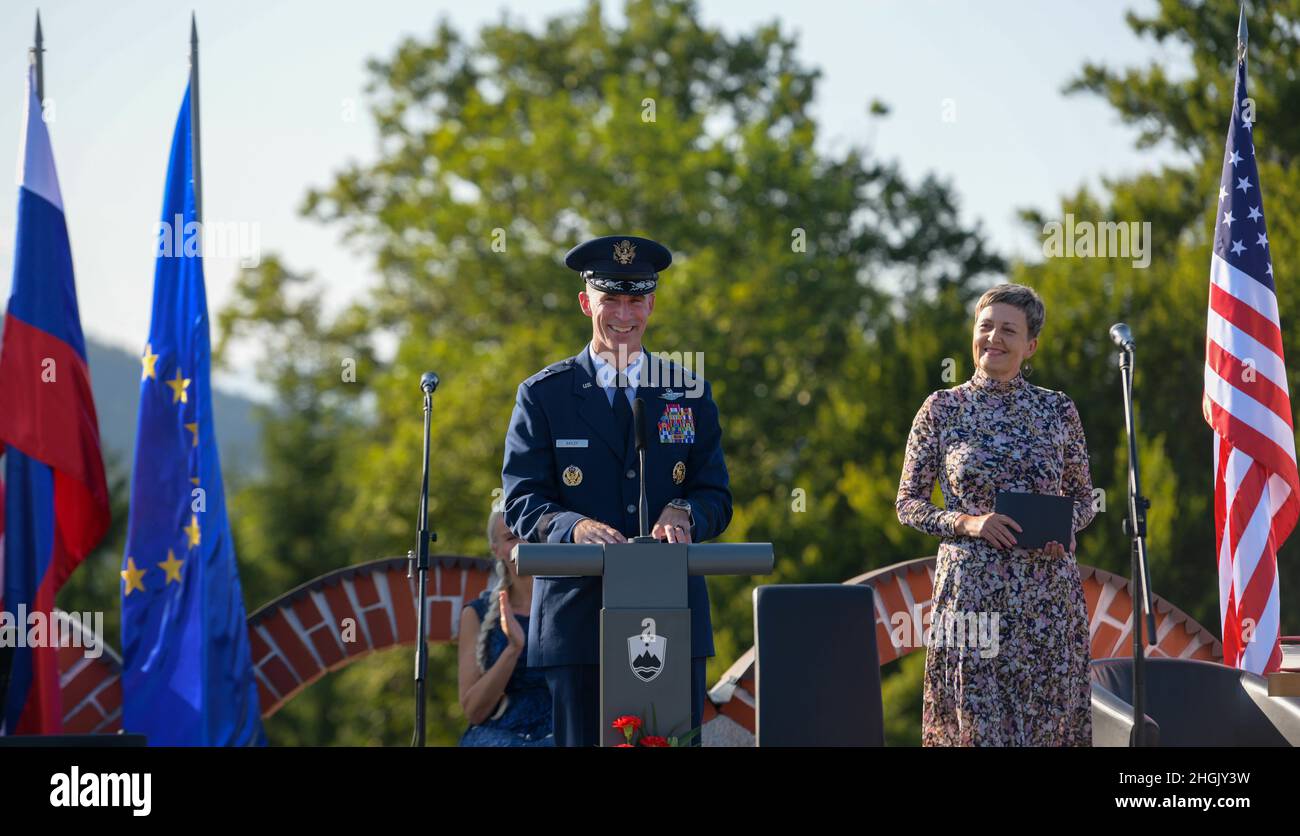U.S. Air Force Brig. Gen. Jason E. Bailey, 31st Fighter Wing commander ...