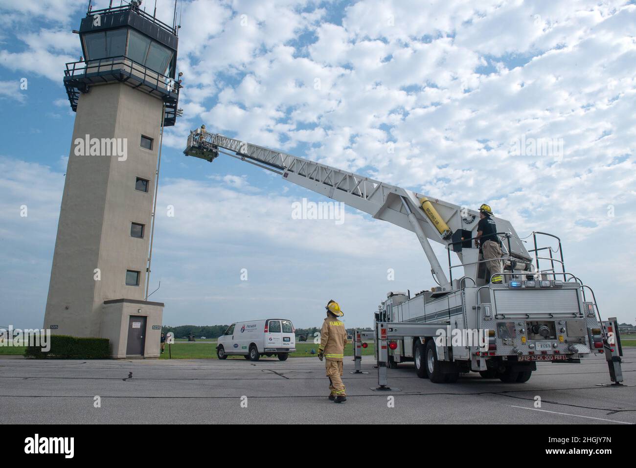 The Flaherty Fire Department conducts a practice rescue operation at ...