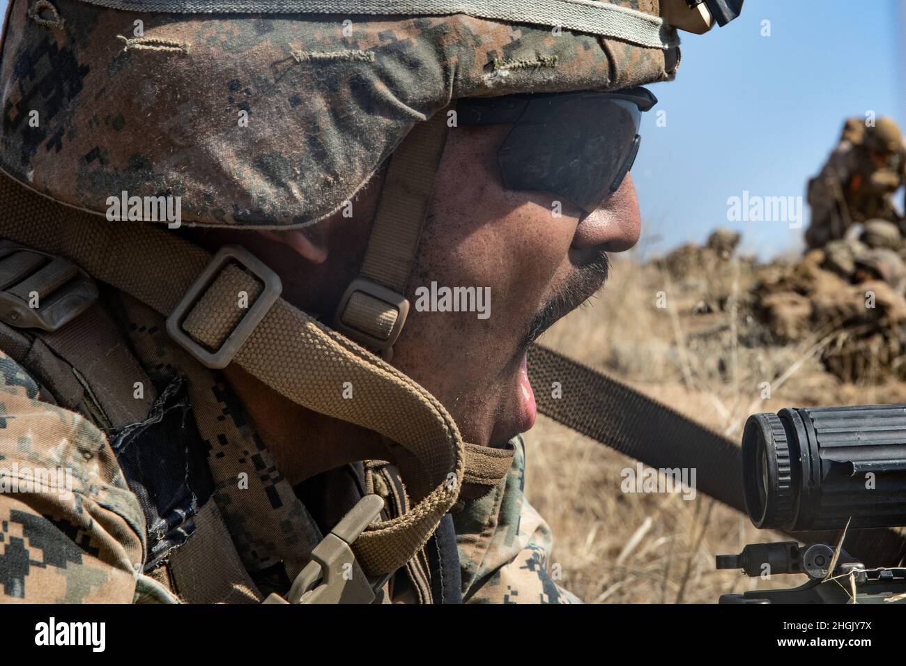 U.S. Marine Corps Lance Cpl. Hunter Lujan, a rifleman with 1st ...