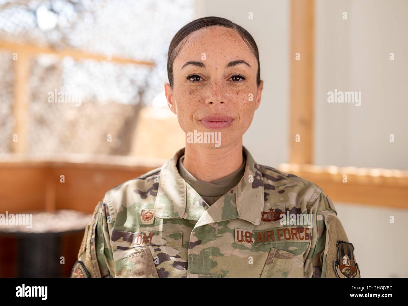 U.S. Air Force Maj. Melissa Day from the 332nd Air Expeditionary Wing ...