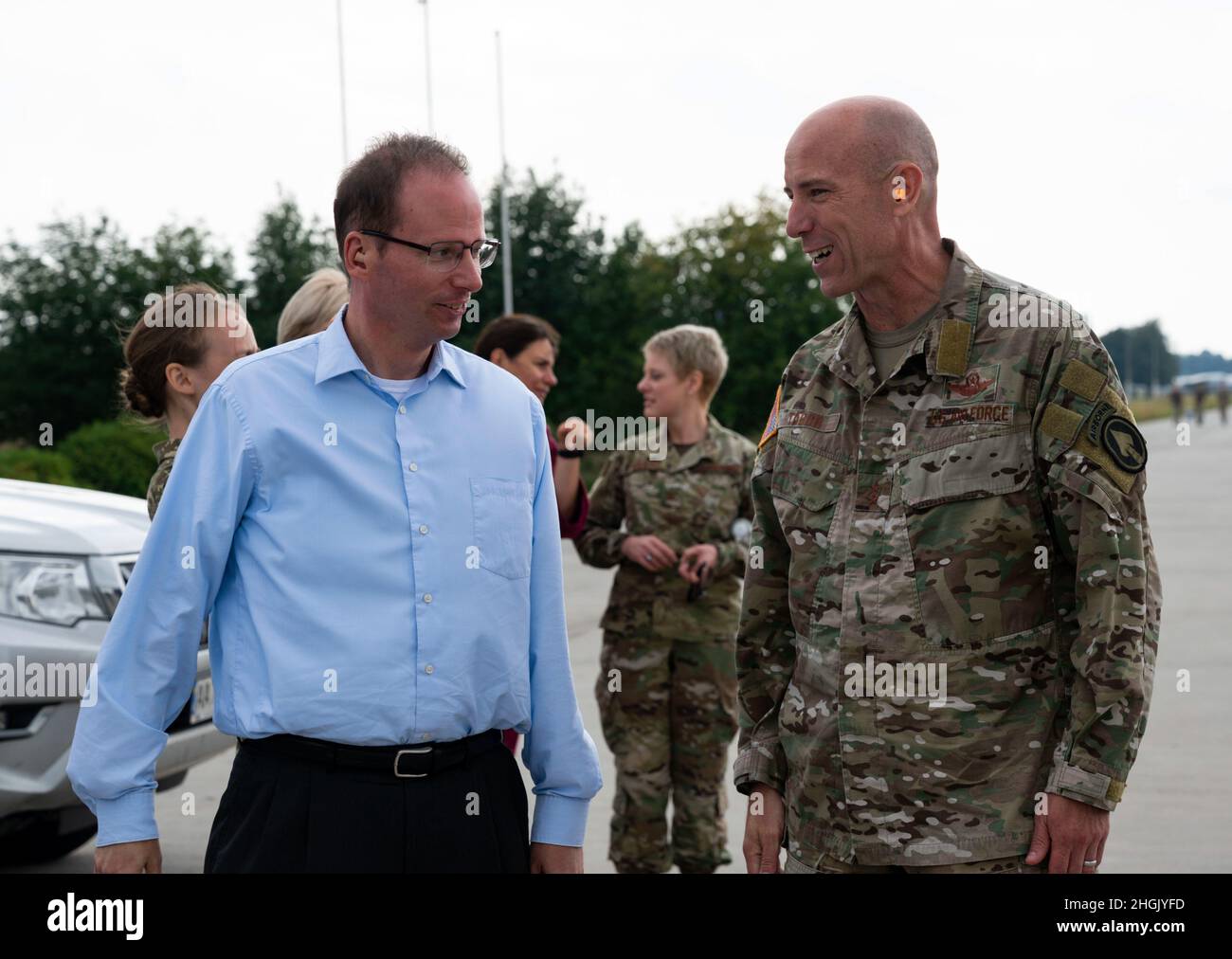 Alan Purcell, U.S. Embassy Kyiv Deputy Chief of Mission, speaks to U.S ...