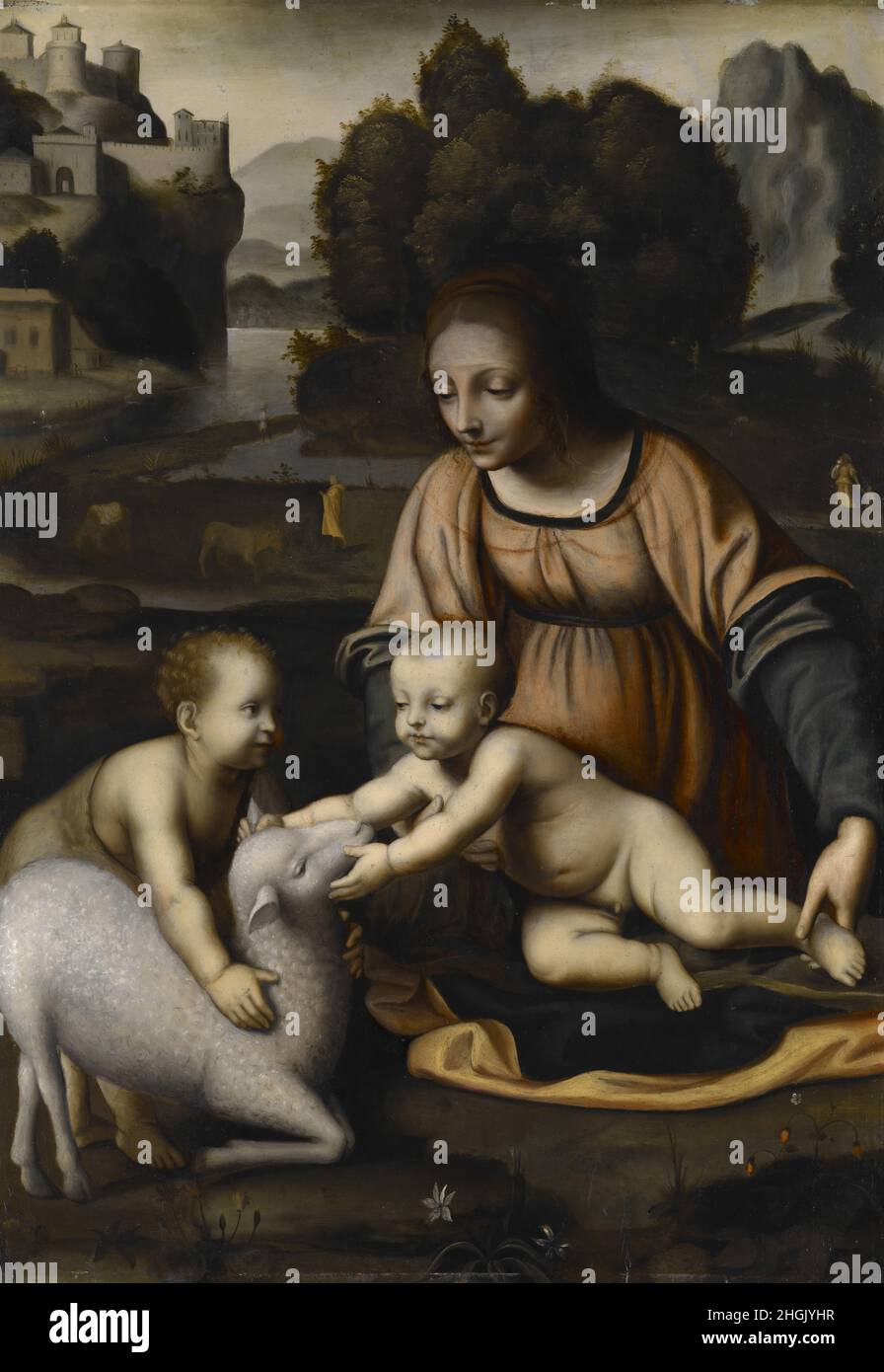 Madonna and Child with St. John the Baptist and the Lamb - 1520 - oil ...