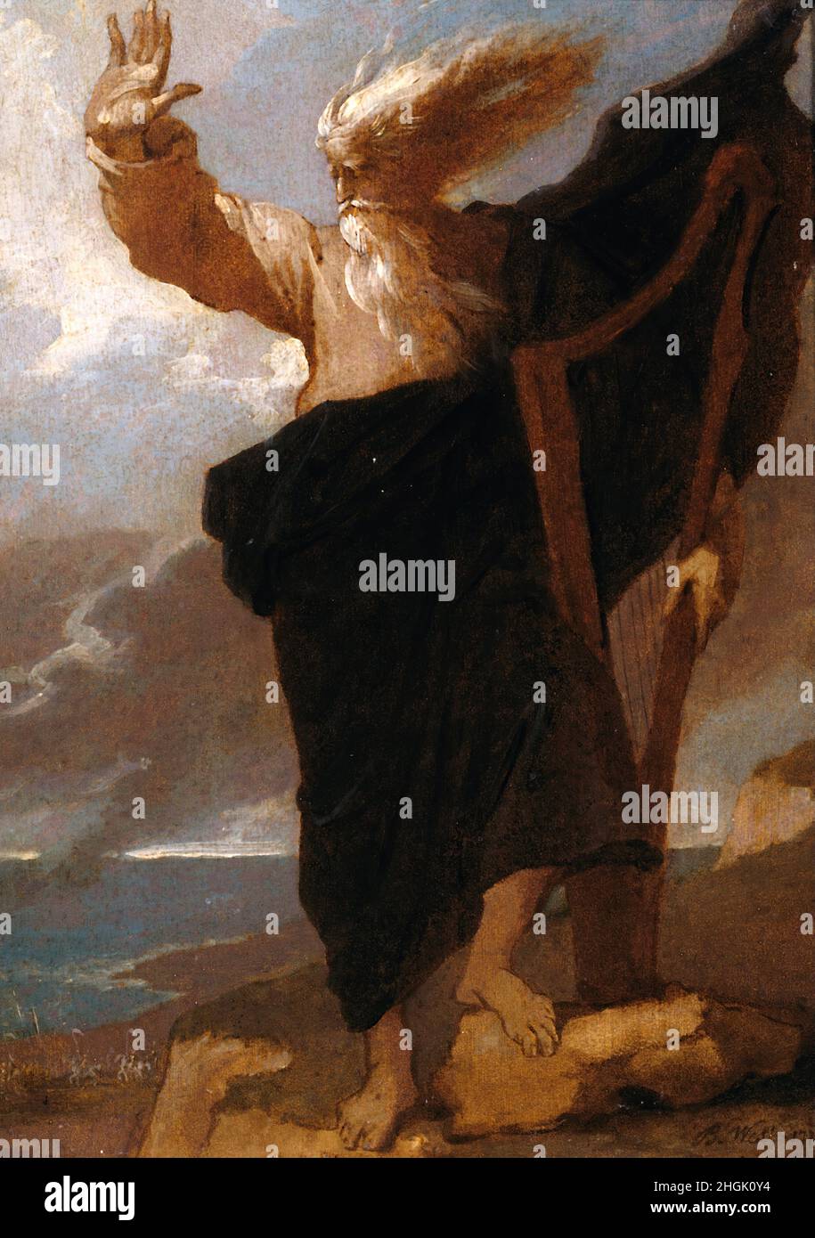 Benjamin West - The Bard Stock Photo - Alamy