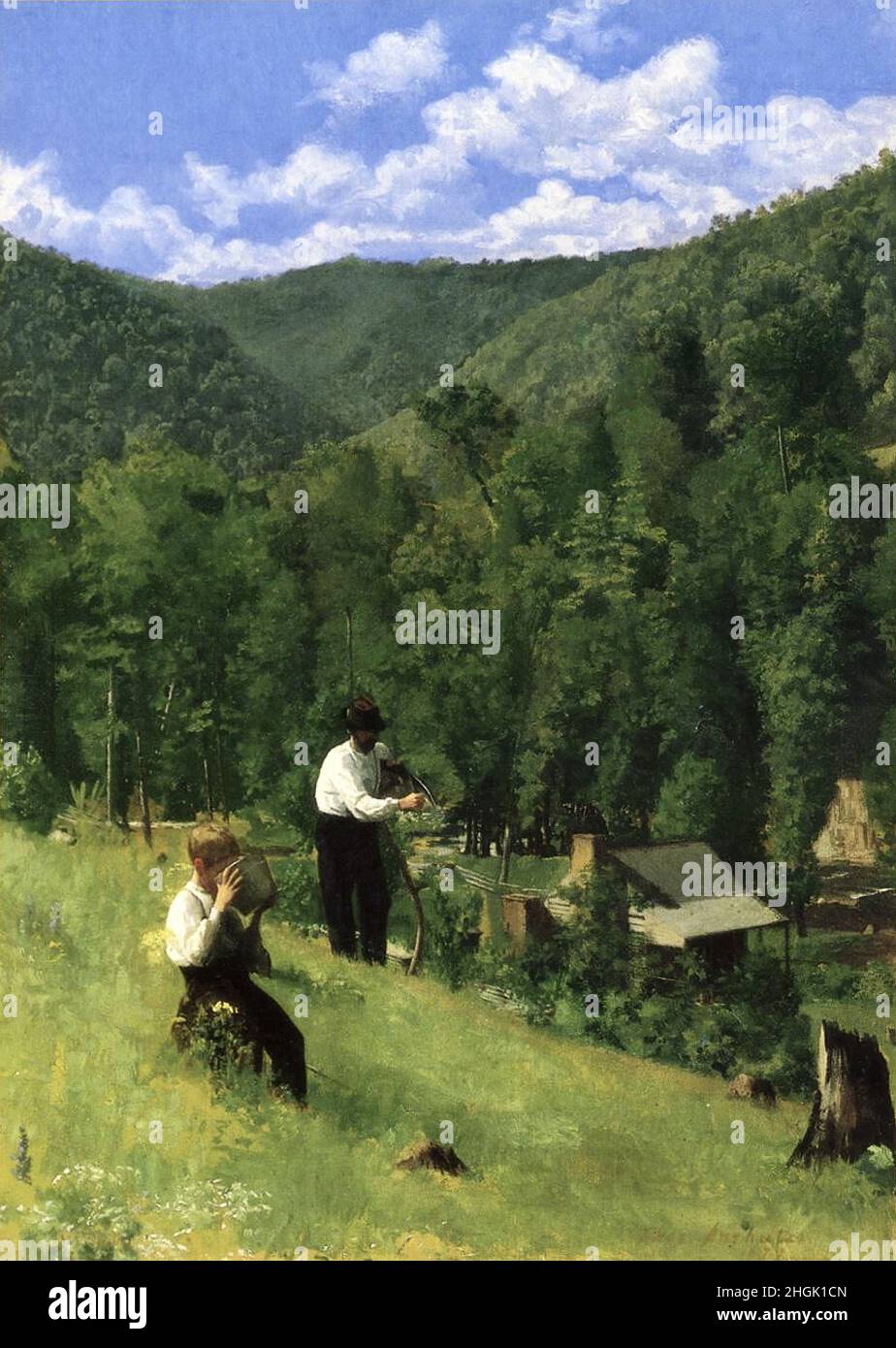 The Farmer and His Son at Harvesting - 1879 - Oil on canvas 61,6 x 43,8 ...