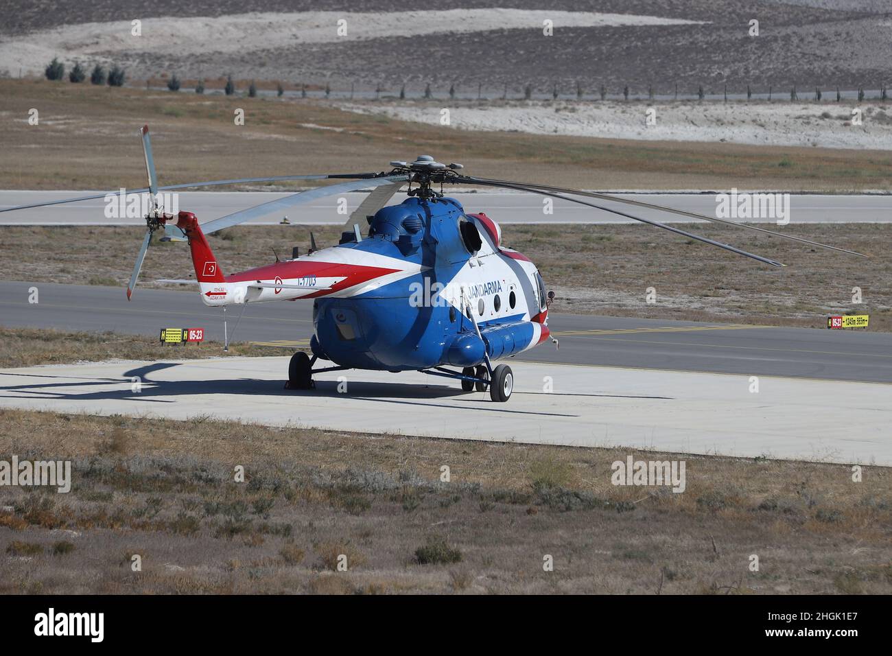 ESKISEHIR, TURKEY - SEPTEMBER 12, 2021: Turkish Jandarma Force Mil Mi ...