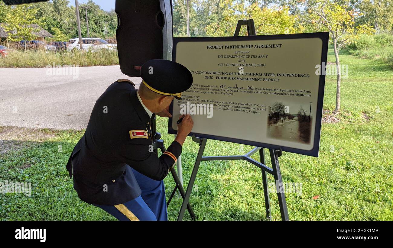 U.S. Army Lt. Col. Eli Adams, commander of the Buffalo District of the ...