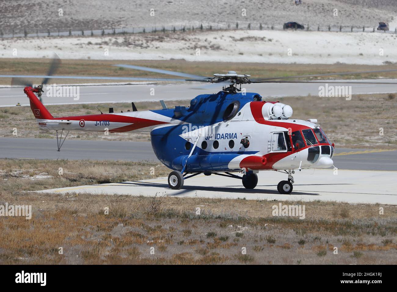 ESKISEHIR, TURKEY - SEPTEMBER 12, 2021: Turkish Jandarma Force Mil Mi ...