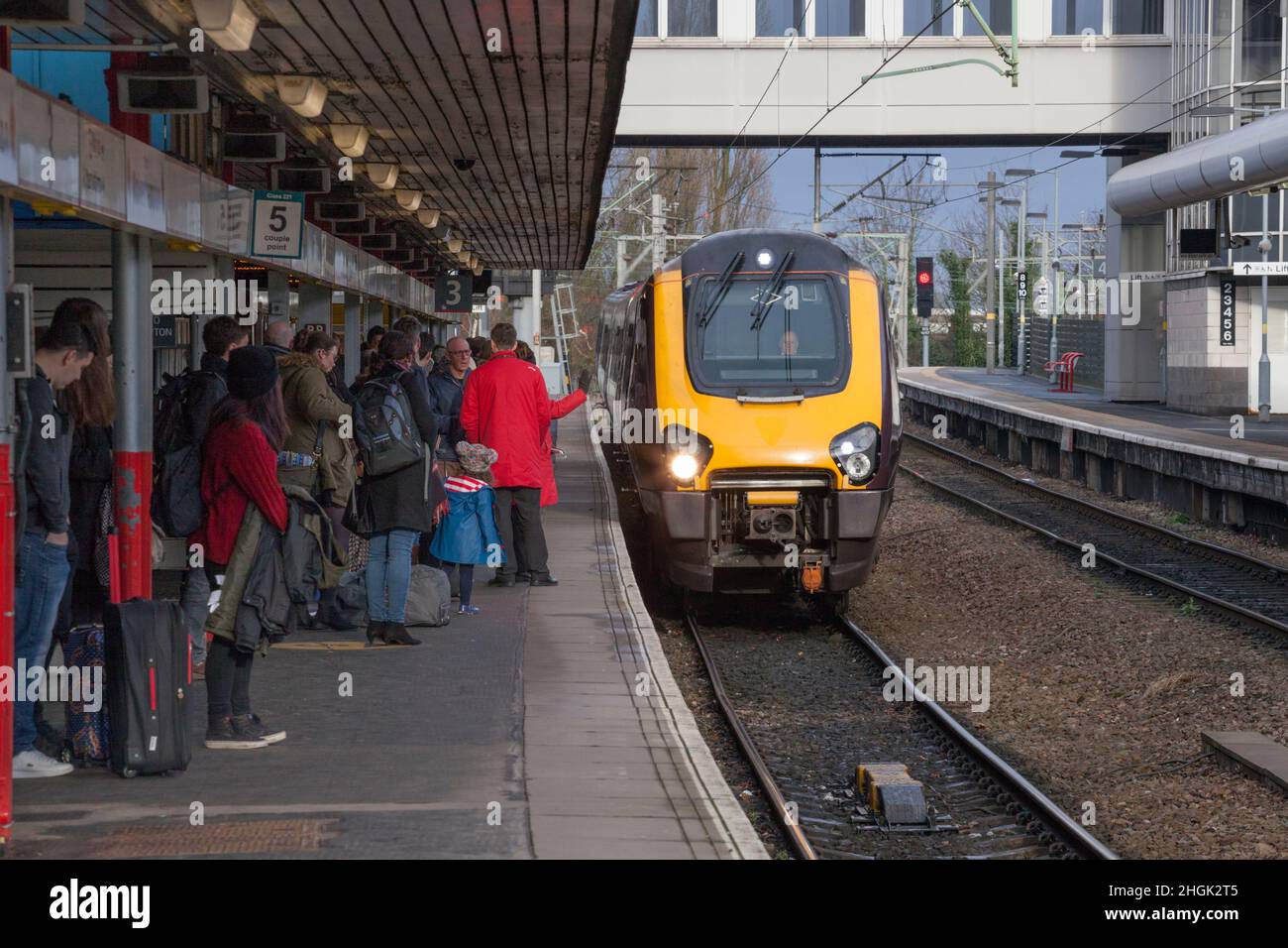 Crosscountry Trains Bombardier diesel Voyager train arriving at a ...