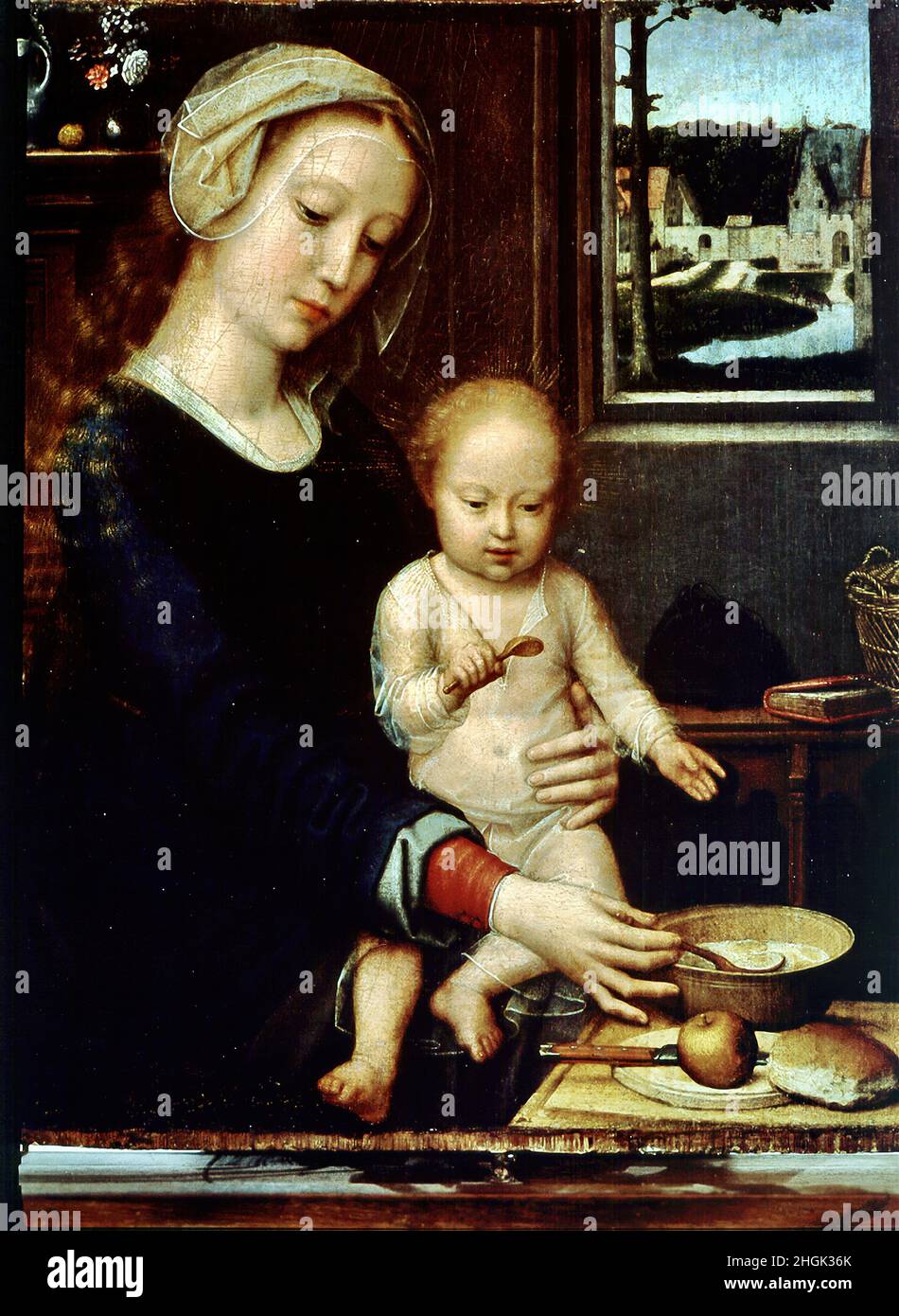 Madonna della pappa - 1510 15 - oil on wood 41 x 32 cm - David Gerard ...