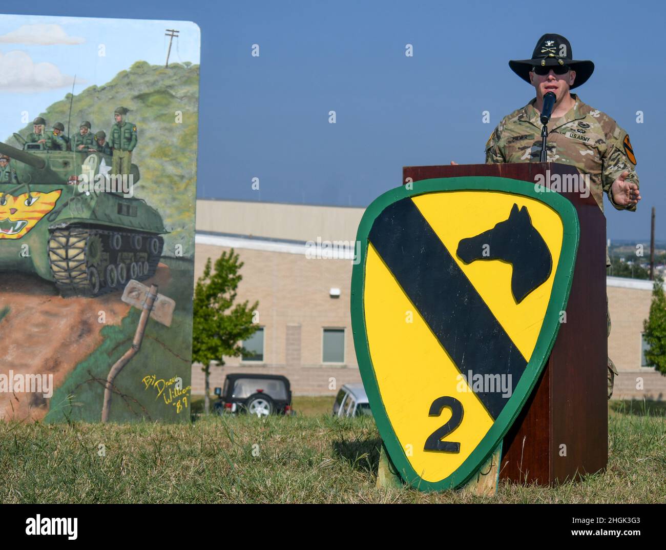 FORT HOOD, TX--Colonel Ian Palmer, commander of 2nd Armored Brigade ...