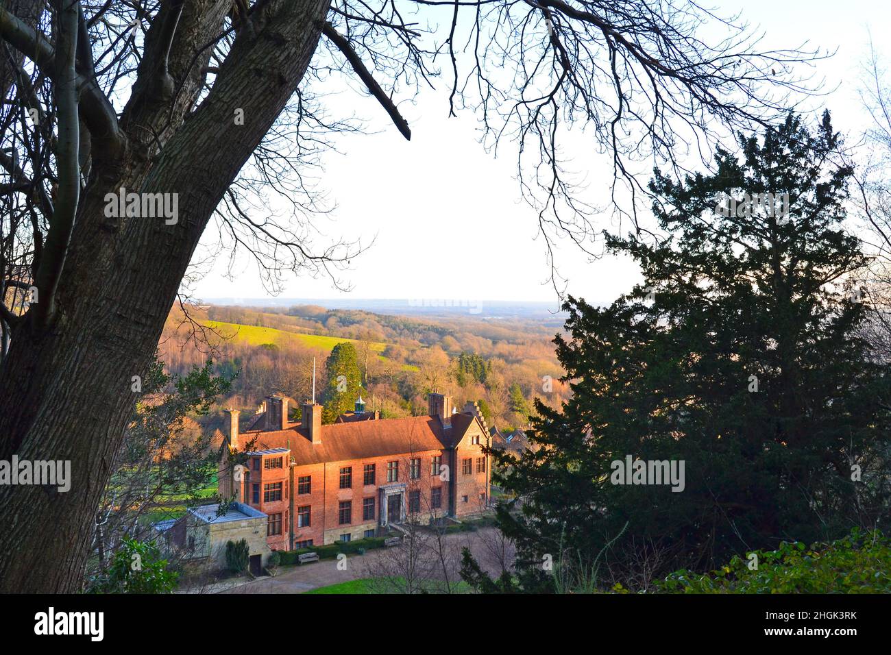 Chartwell, home of Winston Churchill, in winter taken from Mariners ...
