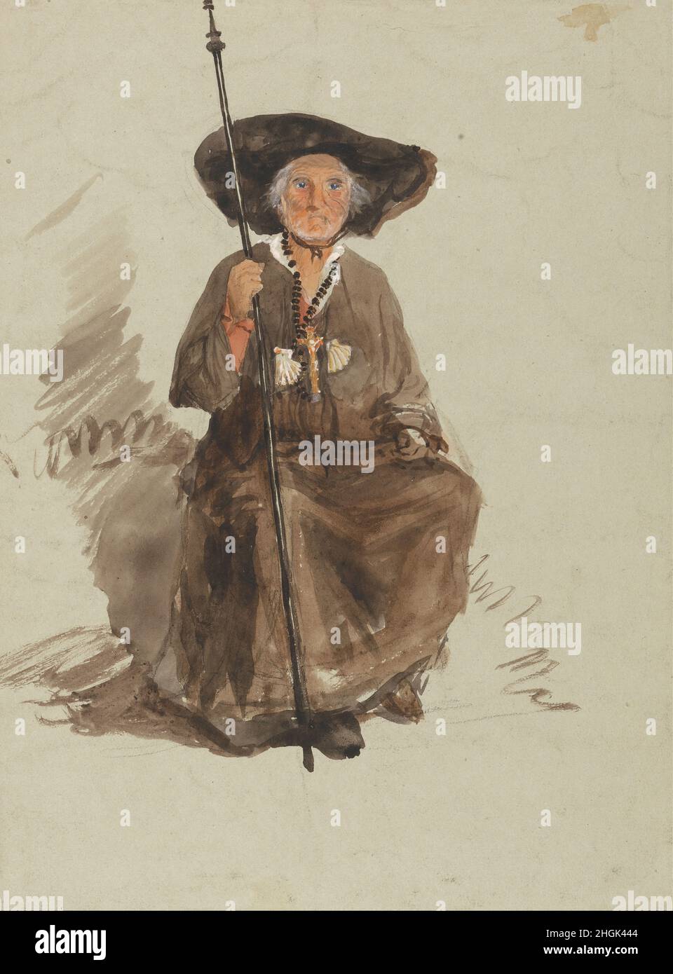 Samuel Palmer - Study of a Pilgrim Stock Photo - Alamy