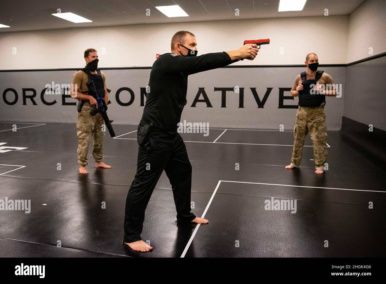 U.S. AIR FORCE ACADEMY, Colo. -- MSgt Jared Underwood demonstrates a ...