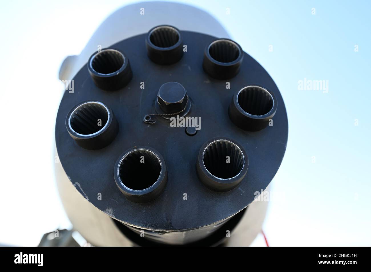 Close-up of the A-10 Thunderbolt II 30mm seven-barrel Gatling gun at ...